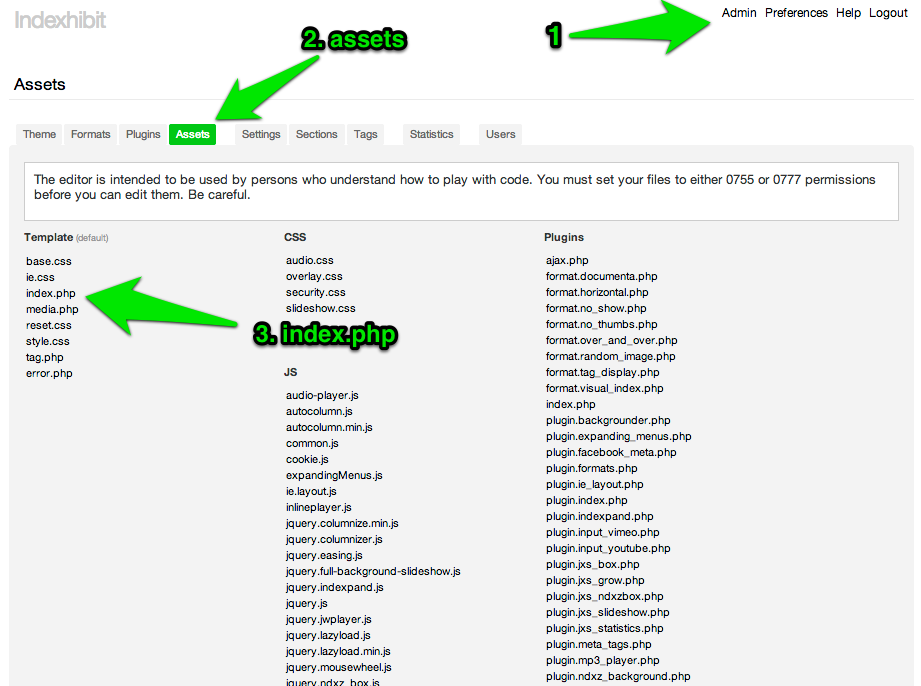 Where to Insert Google Analytics Code : TPG Hosting Indexhibit v2 Tutorial